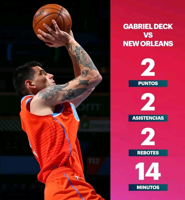 Historia viva: Gabriel Deck debutó en Oklahoma City Thunder y se ...
