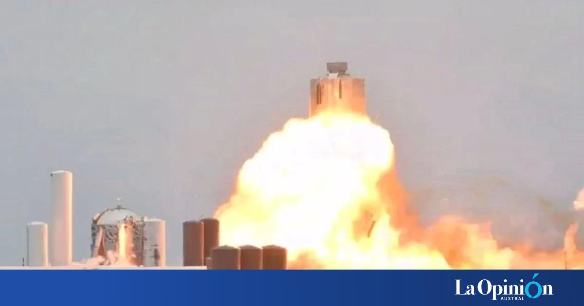Increíble explosión de un cohete de SpaceX durante una prueba estática ...
