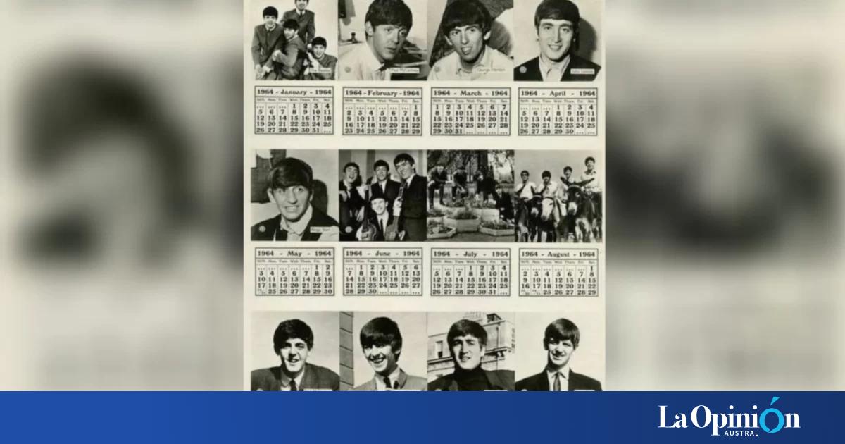 El calendario de Los Beatles del año 1964 que puede volver a usarse en ...
