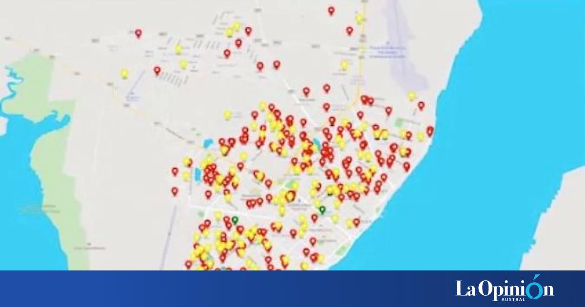Así se ve el mapa de Río Gallegos con el seguimiento de los casos de ...