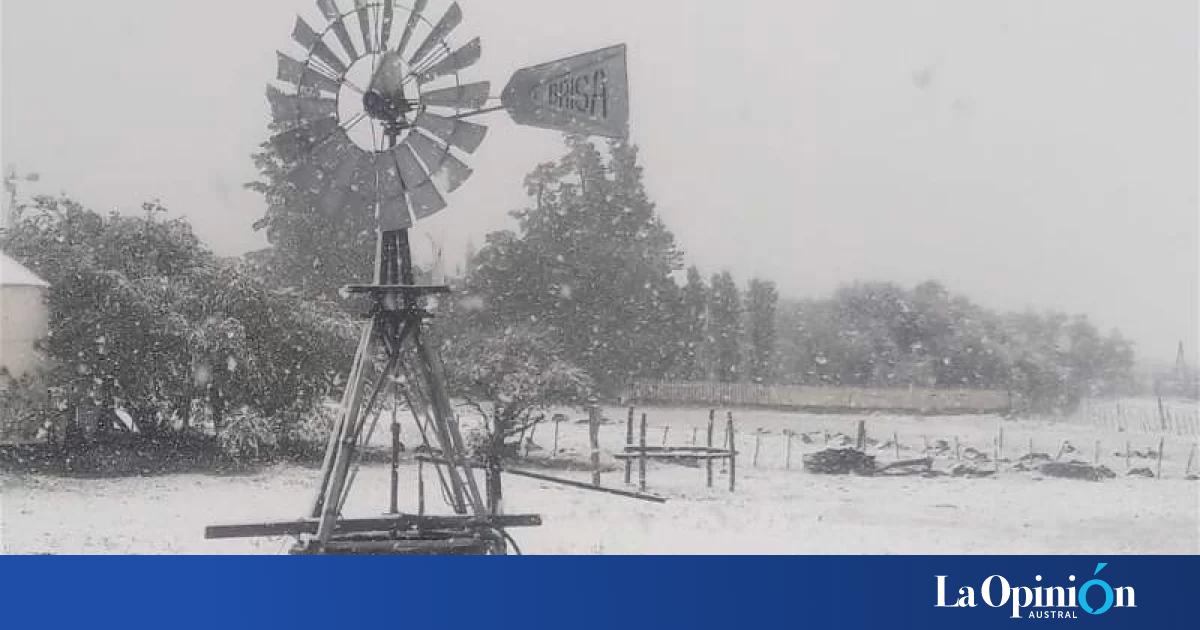 Cae nieve cerca de Río Gallegos y camino a El Calafate | La Opinión Austral
