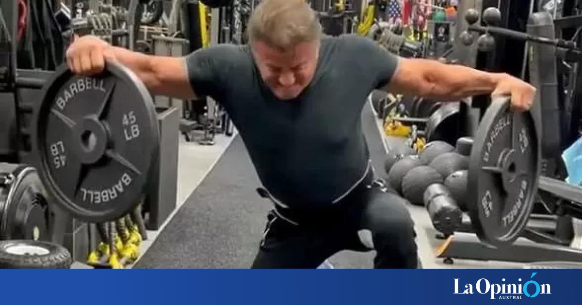 Con casi 75 años Sylvester Stallone mantiene las duras rutinas de ...