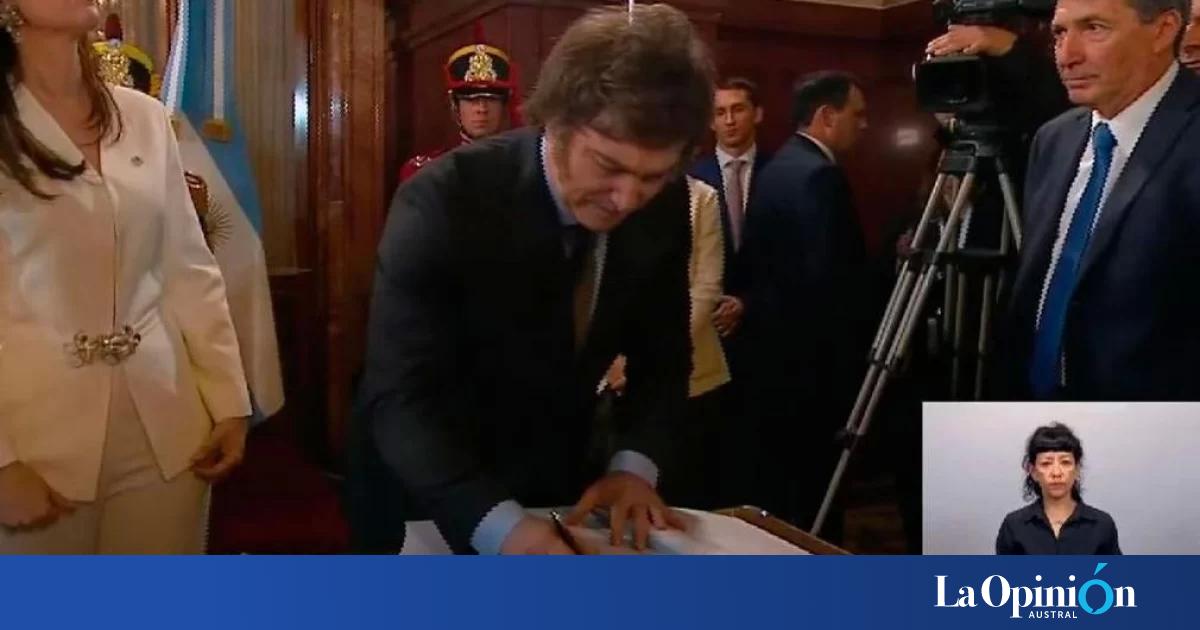 El mensaje de Javier Milei en el Libro de honor del Congreso | La ...