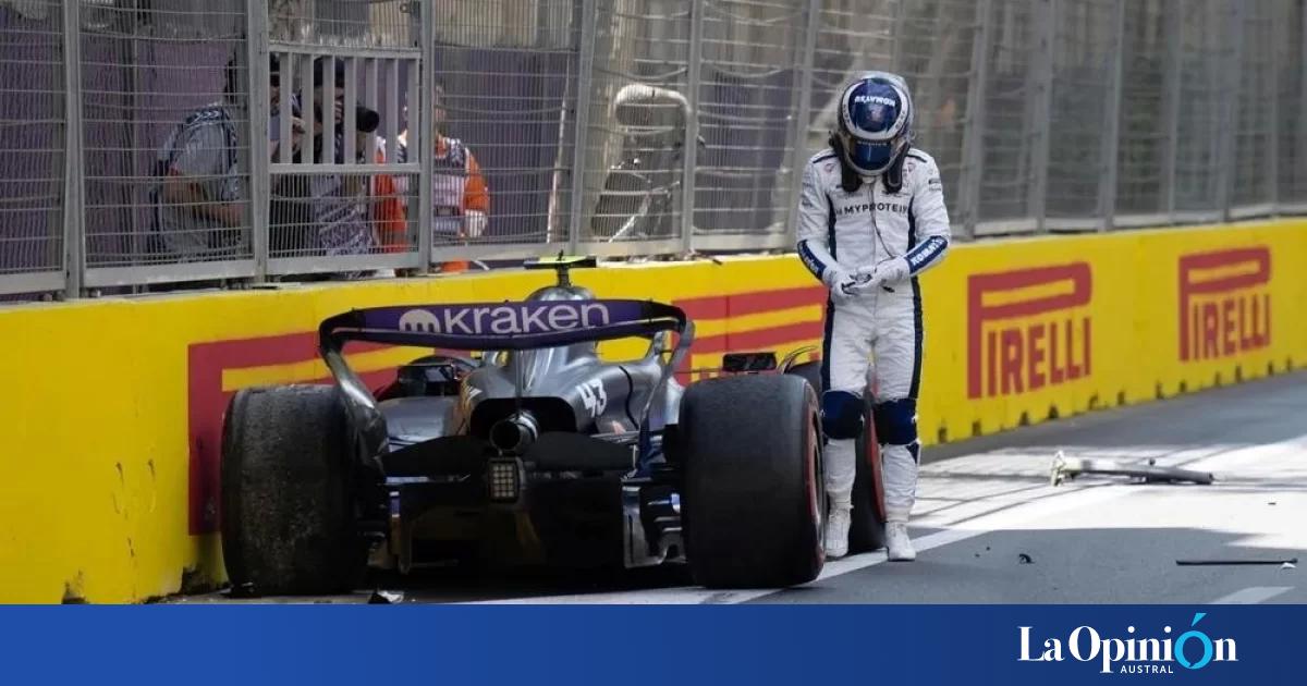 Así fue el choque de Franco Colapinto en las prácticas del Gran Premio de Azerbaiyán de F1 | La ...
