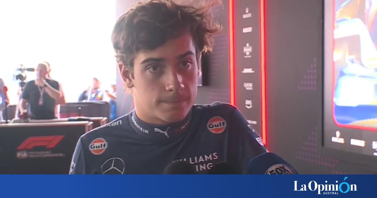 El enojo de Colapinto tras quedar 16° en la clasificación: “Un desastre ...