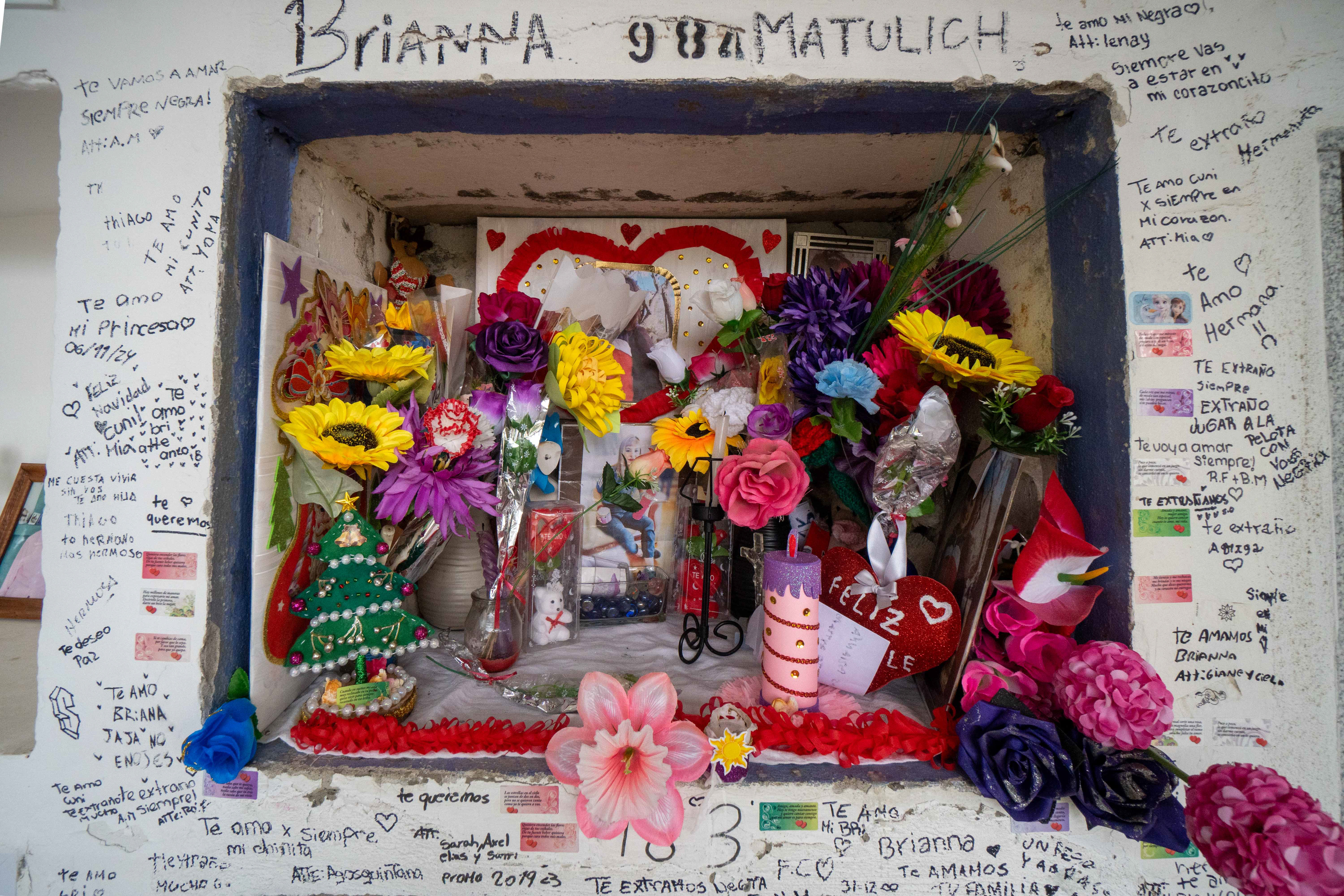 Se prendió fuego el nicho de Brianna Matulich: “Quiero creer que fue un ...