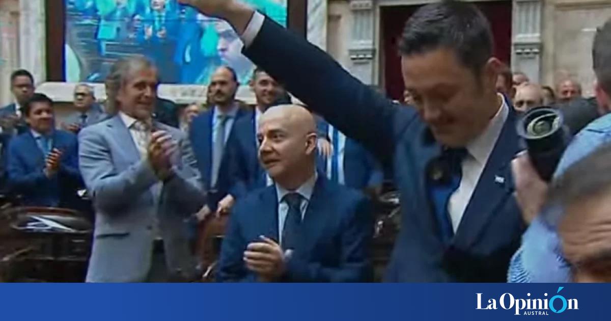 La ovación a Luis Petri al momento de jurar en la Cámara de Diputados ...